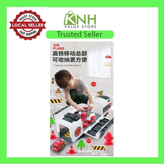 High-speed Model Train MRT Scene Parking Lot Headquarters Large Toys ...