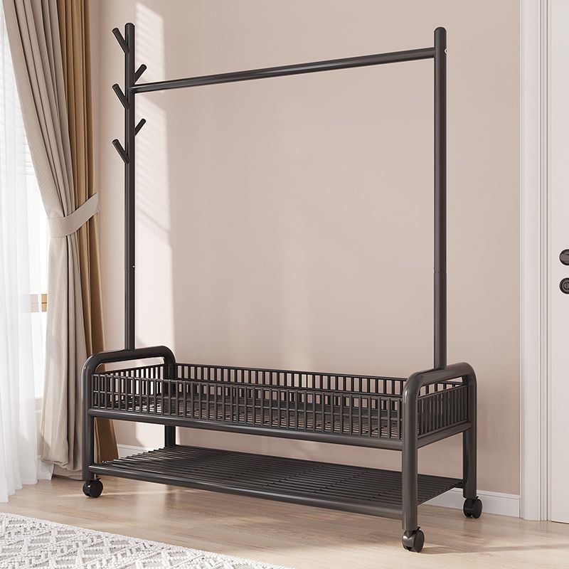 J-H/ Clothes Hanger Floor Clothes Storage Household Standing Wall ...