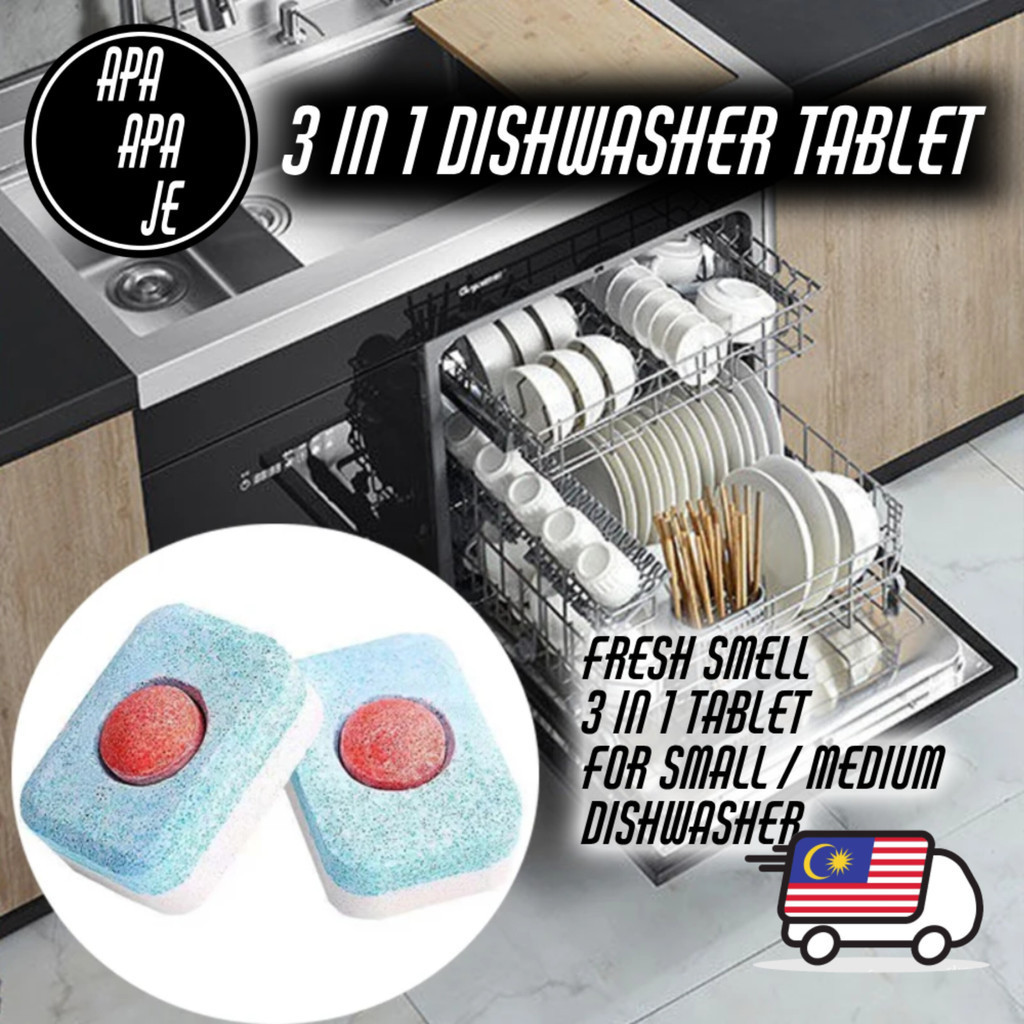 Dishwasher Tablet 3 in 1 Automatic Capsule Detergent Eco Friendly Dishwashing Machine Dish ...