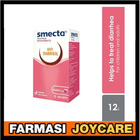 Smecta Strawberry 3g x 12's Diosmectite (Exp: September 2025) 1 Box For ...