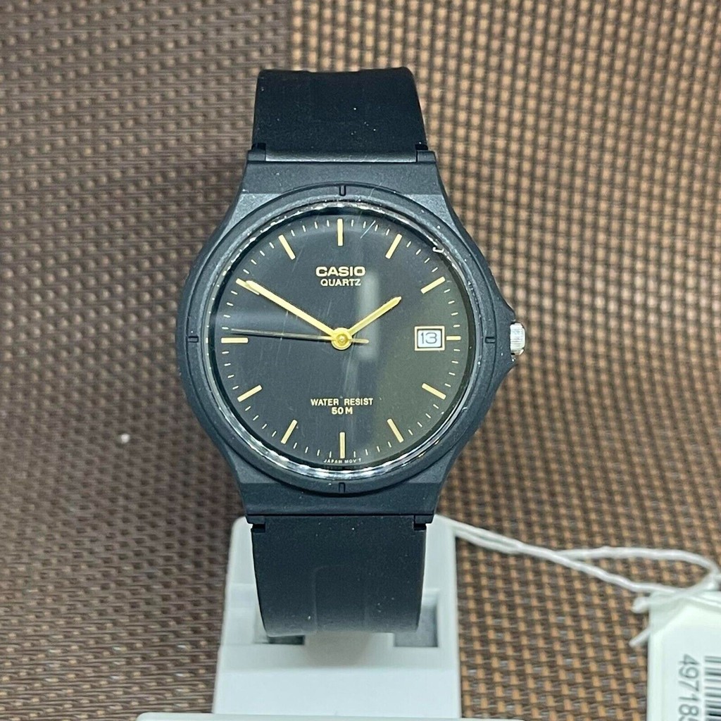 Casio MW-59-1E Black Analog Resin Quartz Simple Design Men's Sporty ...