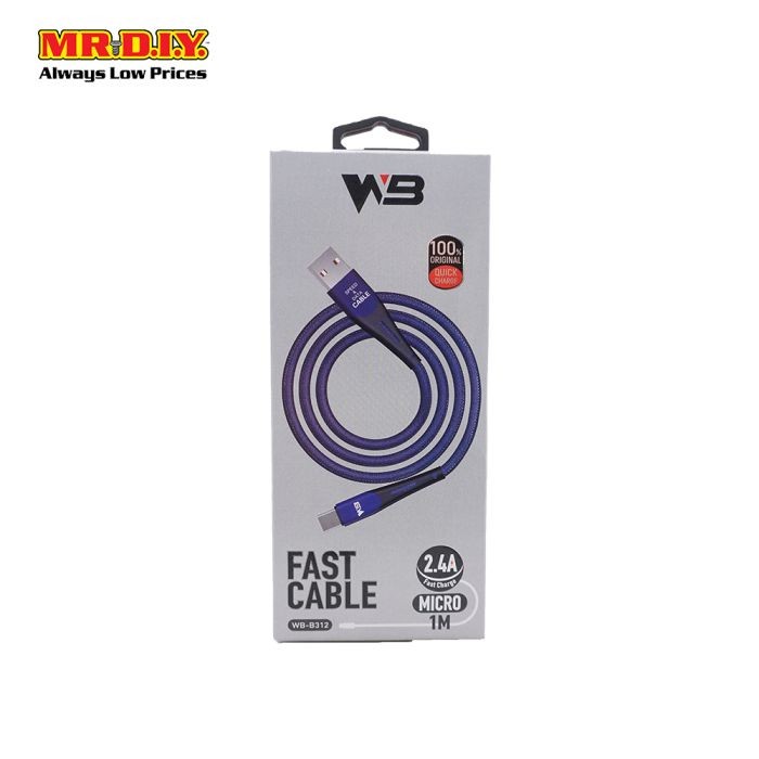 WB Fast Charging Micro-USB Data Cable 2.4A (1m) | Shopee Malaysia
