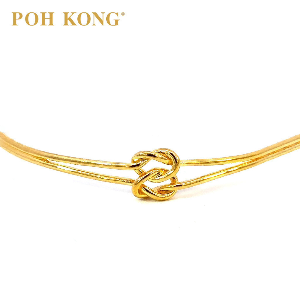 POH KONG 916/22K Gold Tranz Double Knot Bangle | Shopee Malaysia