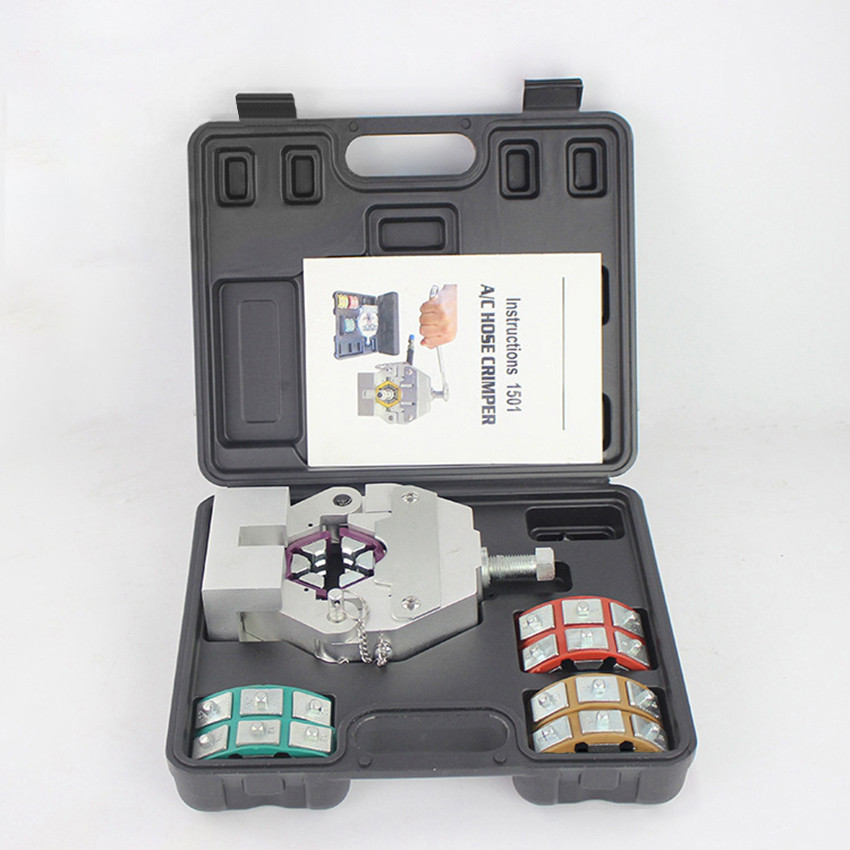 Manual A/C Hose Crimper Kit Mechanical 71550 Air Conditioning Press ...