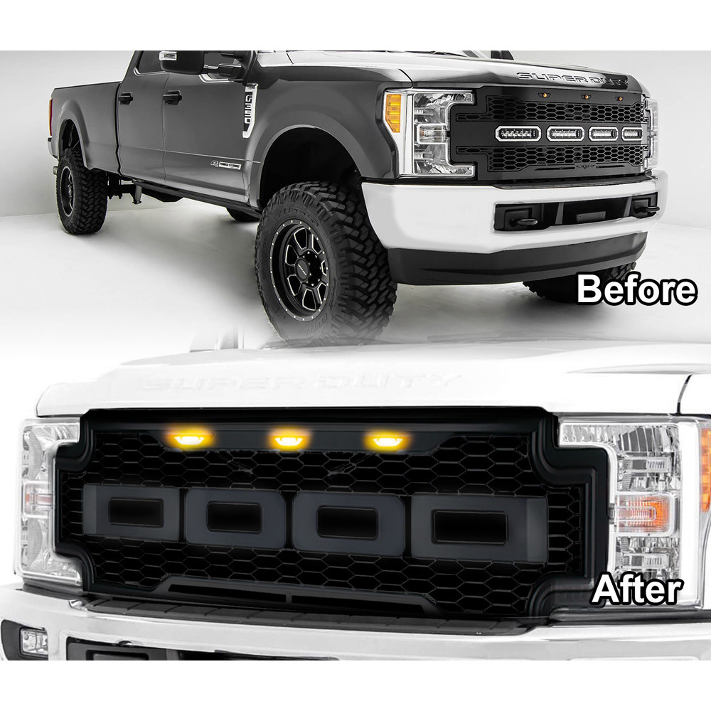 Modified For F250 Grills For F-250 2017 2018 2019 ABS Front Racing ...