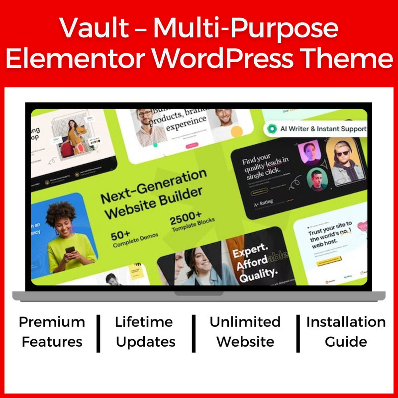 Vault Multi Purpose Elementor Wordpress Theme Latest Version