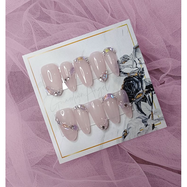 Handmade Press-on nails Princess Fake Nails💞Kuku Palsu💞Handmade Nails🔥 ...