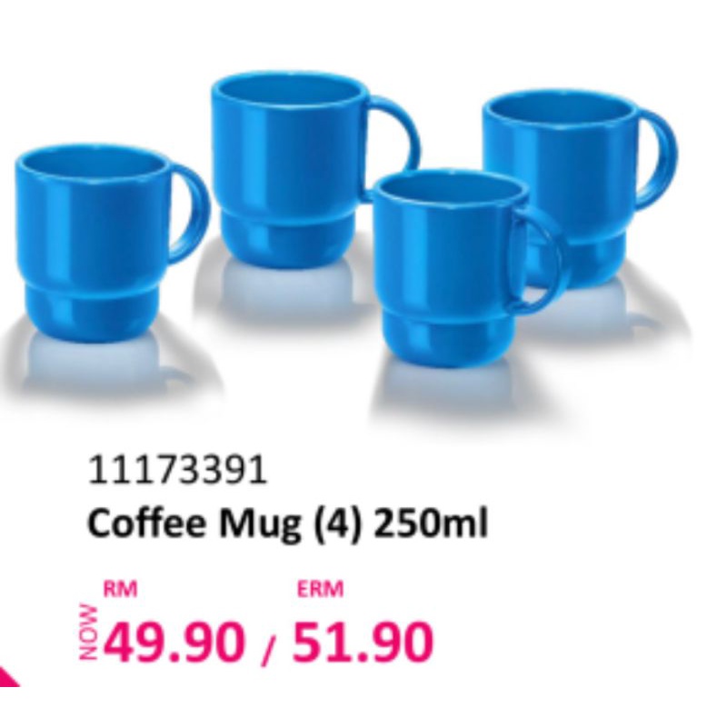 READY STOCK TUPPERWARE COFFEE MUG(4 PCS) | Shopee Malaysia
