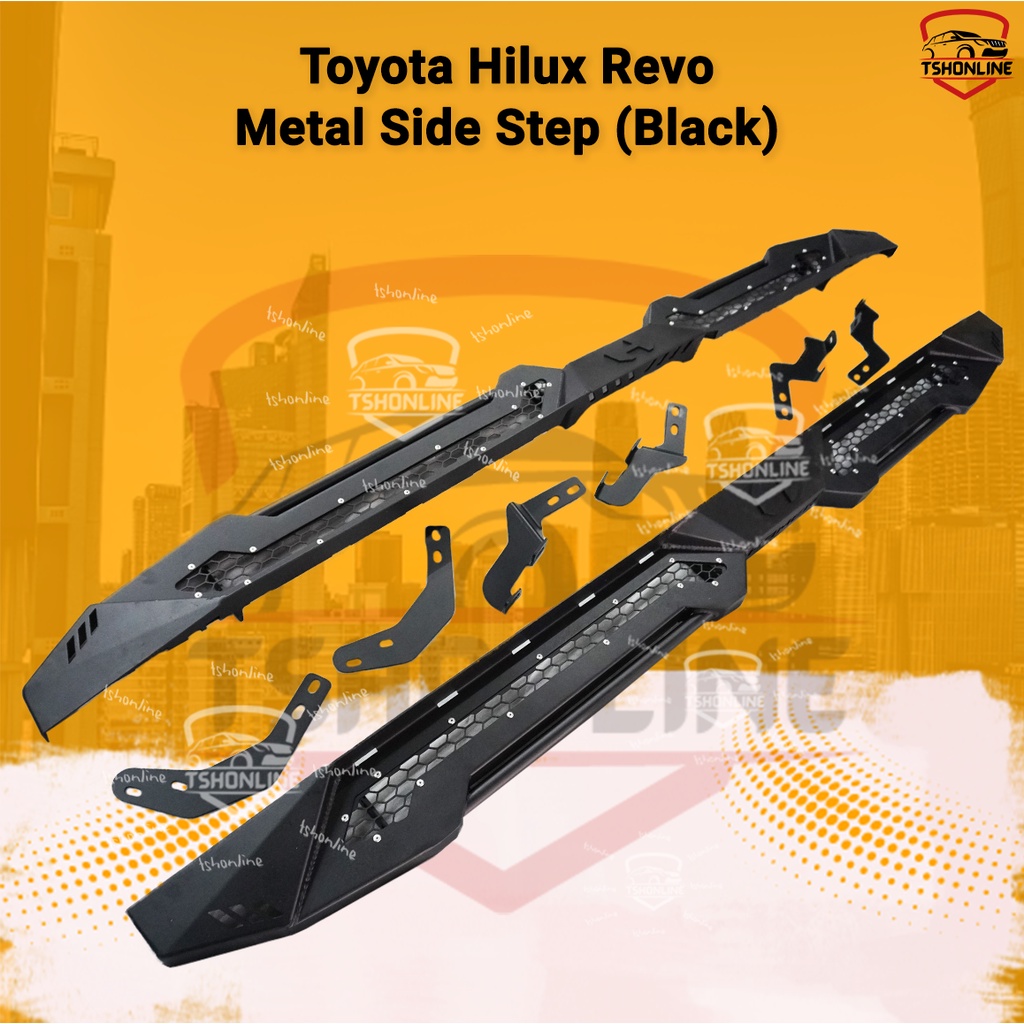 Toyota Hilux Revo Side Step Metal (Black) 2016-above/ Revo Metal Side ...