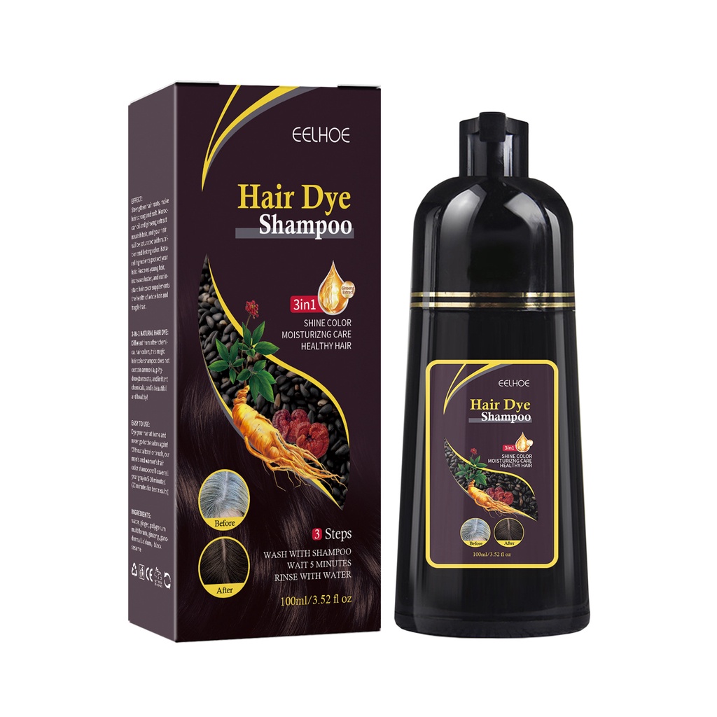 Ginseng Black Hair Dye Shampoo / Syampu Pewarna Rambut Hitam Meidu ...