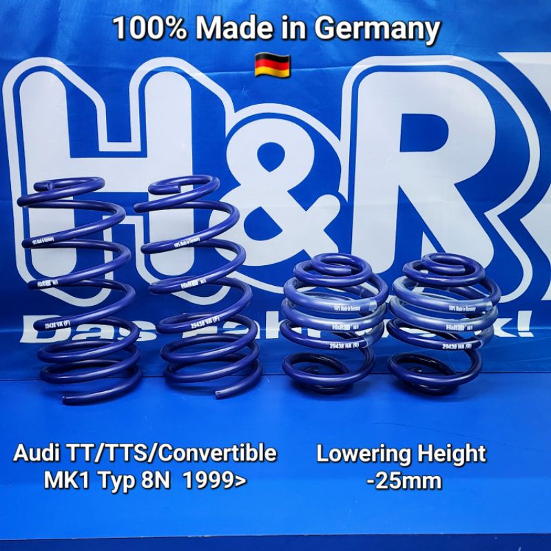 Audi TT/TTS/Convertible MK1 Typ 8N 4WD - H&R Sport Springs | Shopee ...