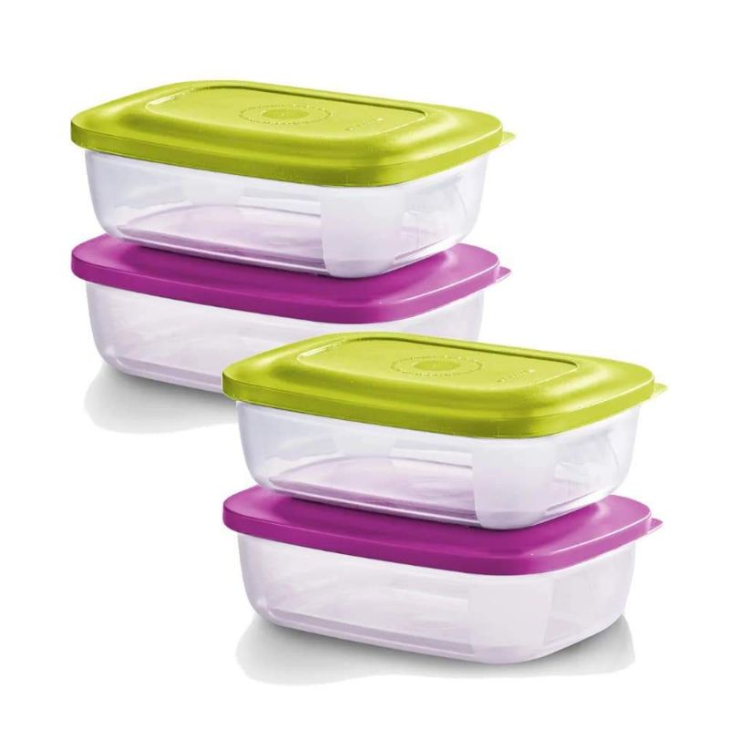 8 warna: Tupperware 500ml Small Rectangular Saver (Colorful Tupperware ...