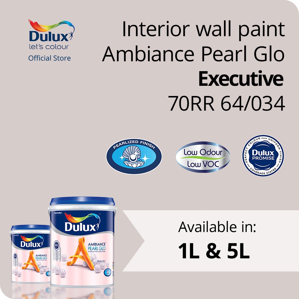 Dulux Ambiance Pearl Glo Interior Wall Paint - Executive 70RR 64/034 ...