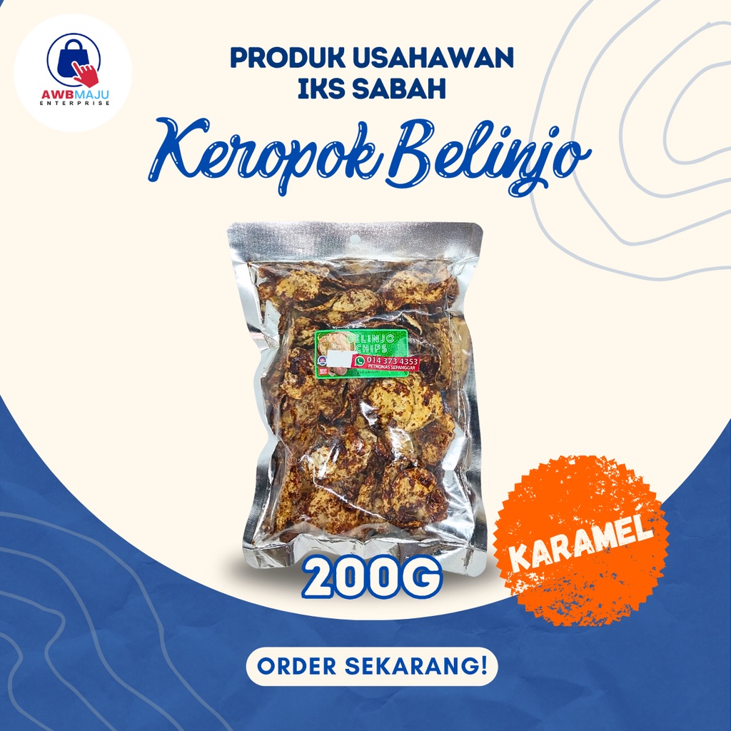 Kerepek Belinjo Karamel ORIGINAL SABAH 200g (Produk Usahawan IKS Sabah ...