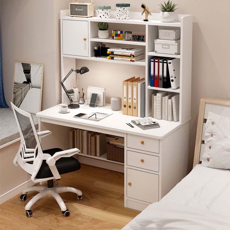 HY& With a Bookcase Combination Home Desktop Computer Desk Bedroom ...