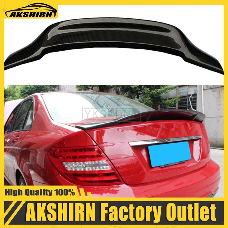 Mercedes W204 Renntech Style Spoiler Carbon Fiber R Style Spoiler For ...