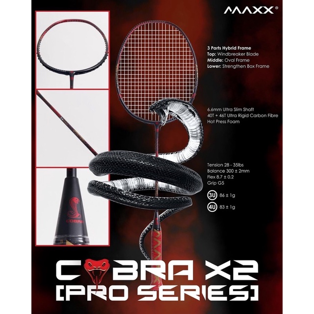 Maxx Cobra X2 Badminton Rackets | Shopee Malaysia
