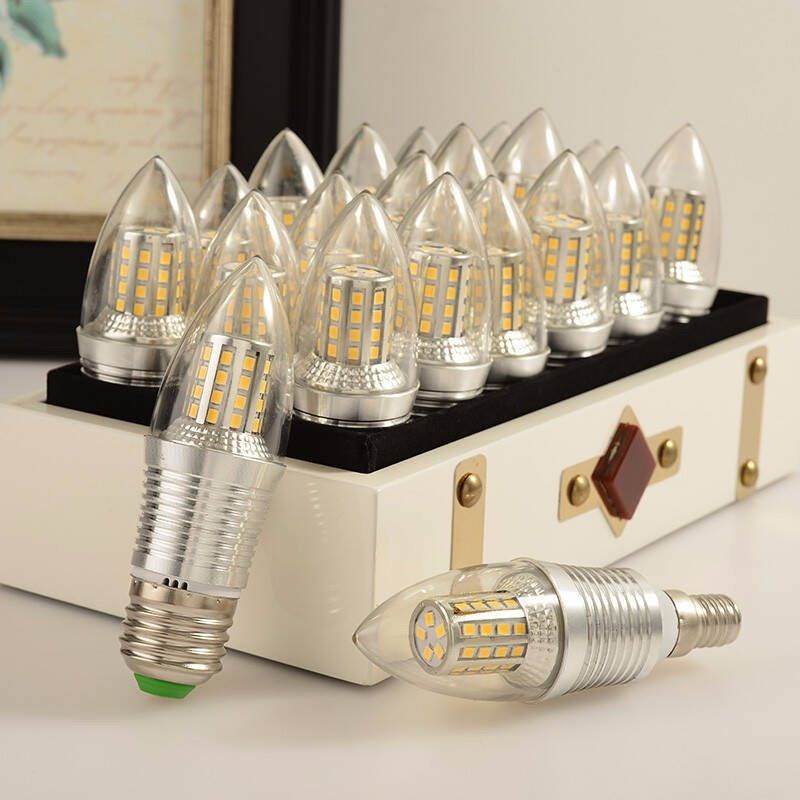 LEDCandle Bulbe14Small Screw Tip Bubble Pull Tail Crystal Pendant Lamp ...