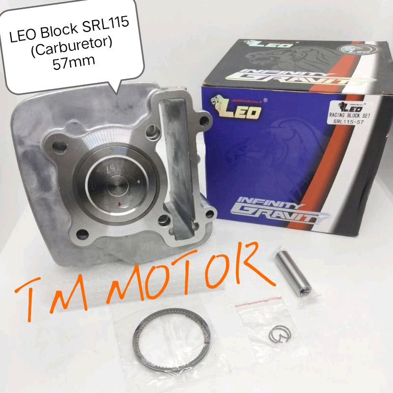 LEO racing block SRL110 & SRL115 (Carburetor), size 55/57/60mm | Shopee ...
