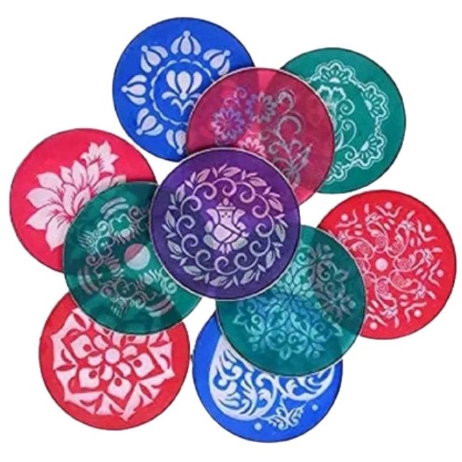 Rangoli Kolam Stencil/Kolam Mould/Acuan Per Piece (8 Inches) | Shopee ...