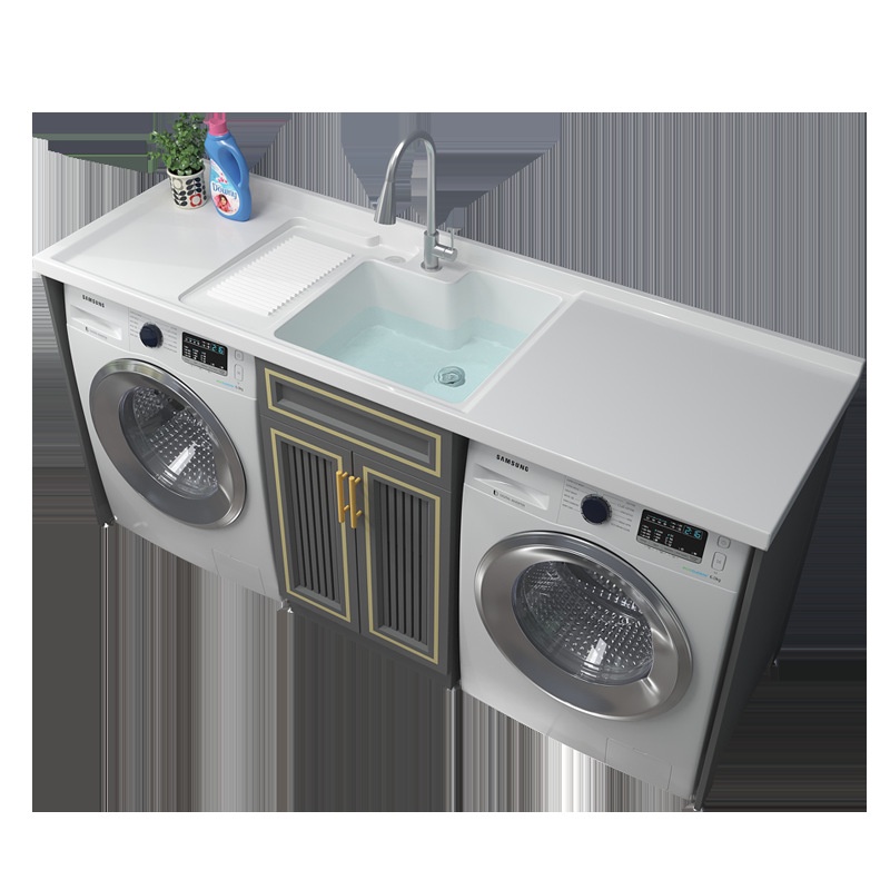 HY@ HNI0Wholesale Double Washing Machine Cabinet Dryer Wash Wardrobe ...