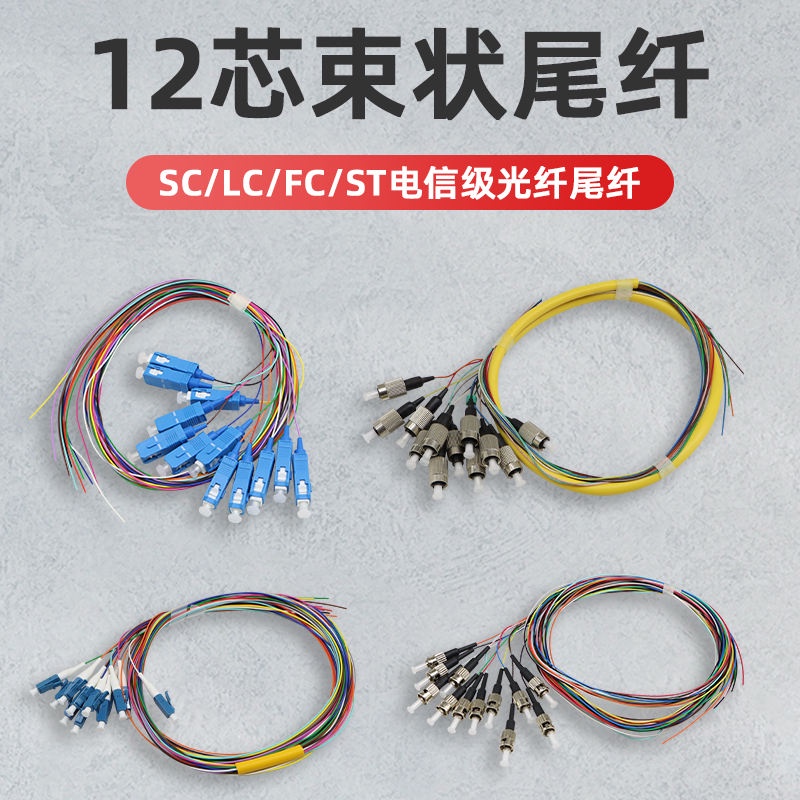 [READY Stock] 12-Core Tie Tail Fiber SC/FC/LC/ST Telecom Grade Single ...
