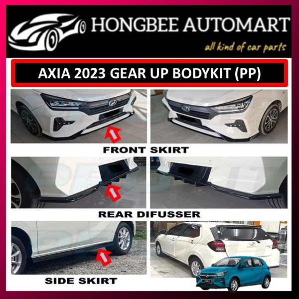 AXIA 2023-2024 BARU NEW BODYKIT GEAR UP / SKIRTING AXIA BARU (PP ...