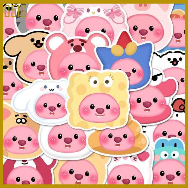 sticker anime cute sticker 100 helai penutup kepala memerang kecil ...