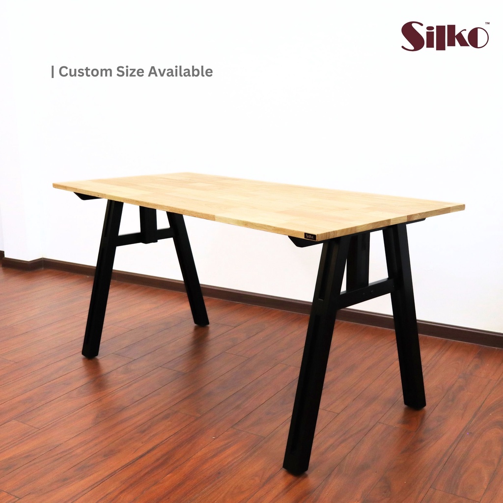 Silko Table made of 100% Solid Rubberwood with modern stable design ...