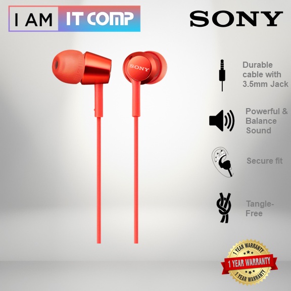 Sony MDR-EX155 / MDREX155 In-Ear Wired Headphone / Wired Earphone ...