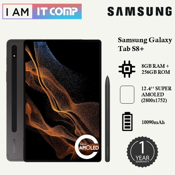 Samsung Galaxy Tab S8 Plus ( S8+ / S8 + ) / 12.4'' / Wi-Fi Version ...