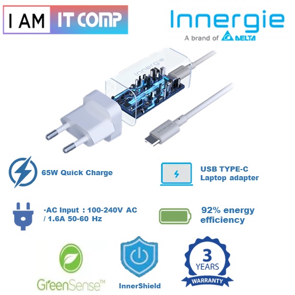 Innergie PowerGear 60C USB-C Power Delivery Fast Charge USB Charger and ...