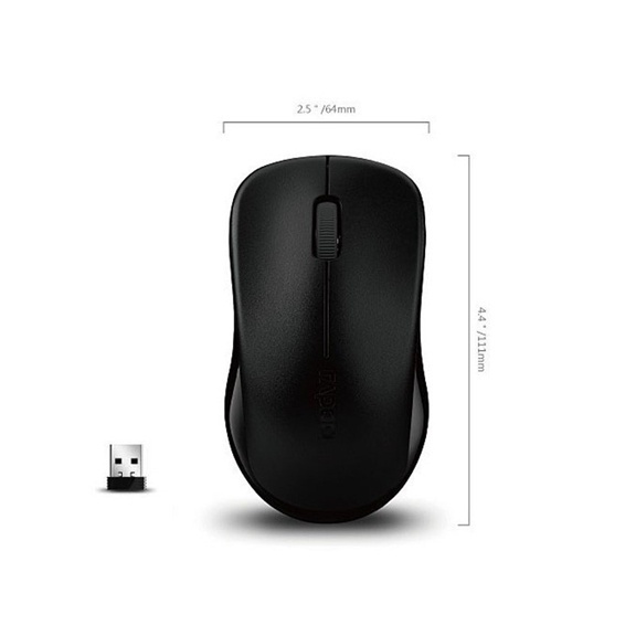 RAPOO Optical 2.4G Wireless Mouse 1620 / 12 Months Battery Life / 1000 ...