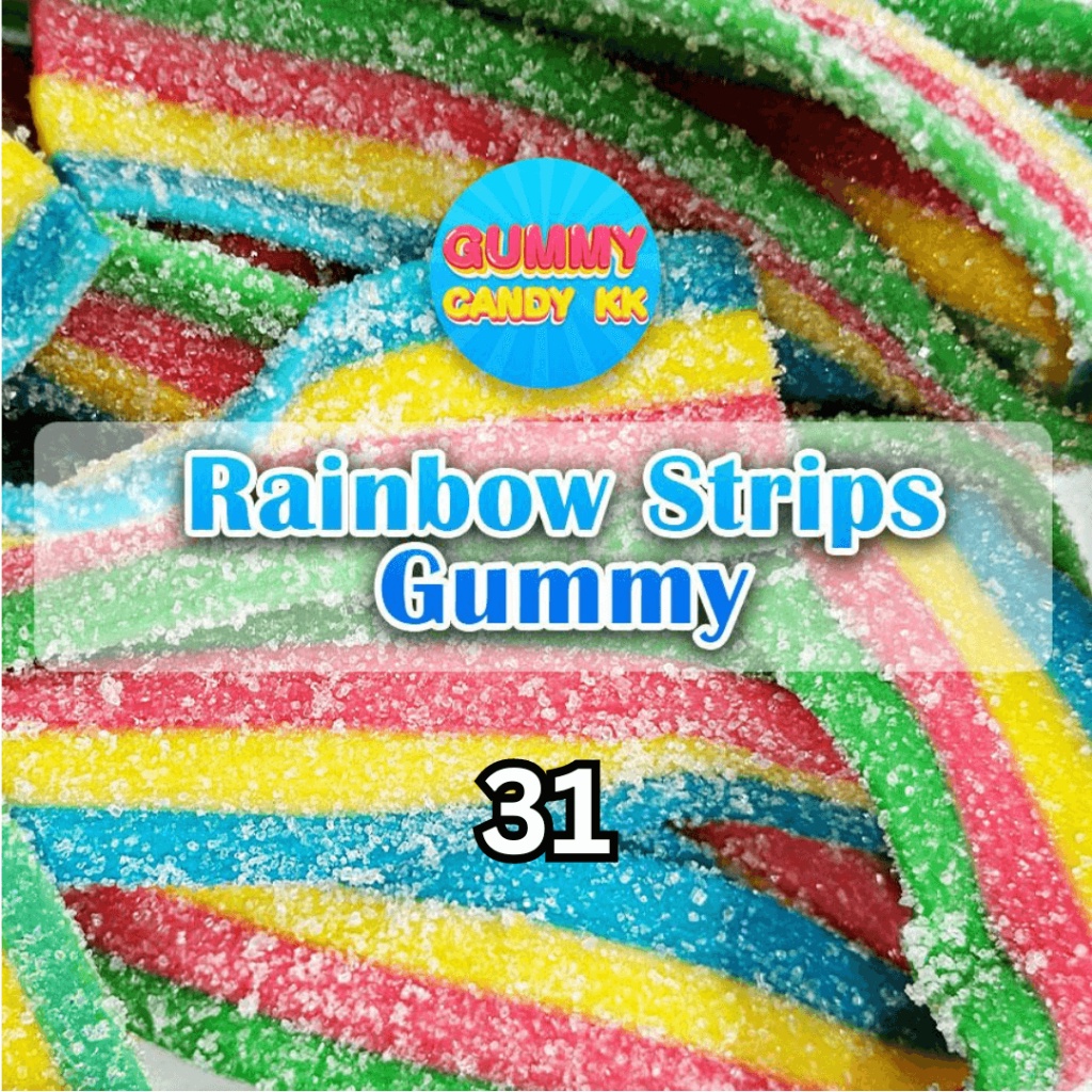 Gummy Candy Sour Rainbow Stripe - 100 g Pack Food Snacks | Shopee Malaysia