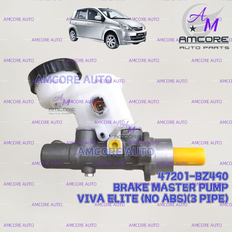 PERODUA VIVA ELITE (NO ABS)(3 PIPE) - BRAKE MASTER CYLINDER PUMP 47201 ...