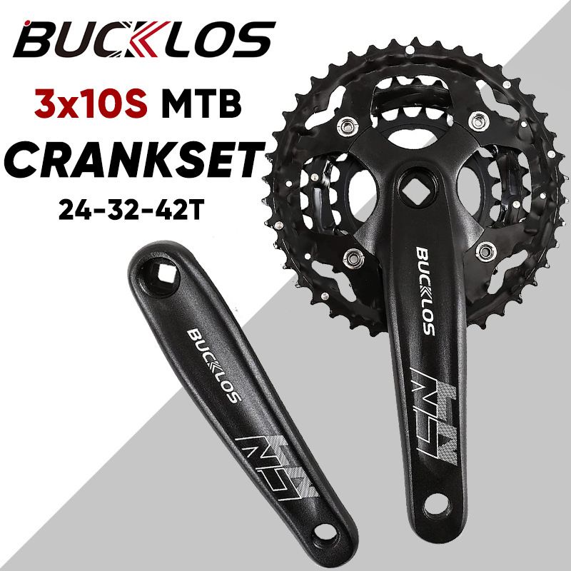 🔥Original BUCKLOS🔥 3x10/9/8/7 MTB Crankset 104/64BCD Mountain Bike ...