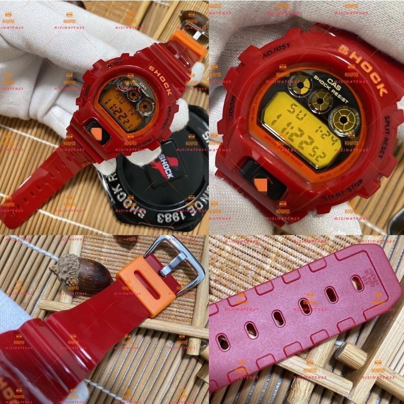 🔥HOT Dw6900 CB4 Merah Red Out AUTOLIGHT Premium 3230 Jam Tangan Lelaki Men's Watches Copi Ori 1: ...