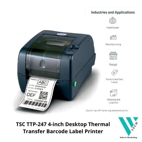 TSC TTP 247 4 inch Desktop Thermal Transfer Barcode Label Printer | Shopee Malaysia