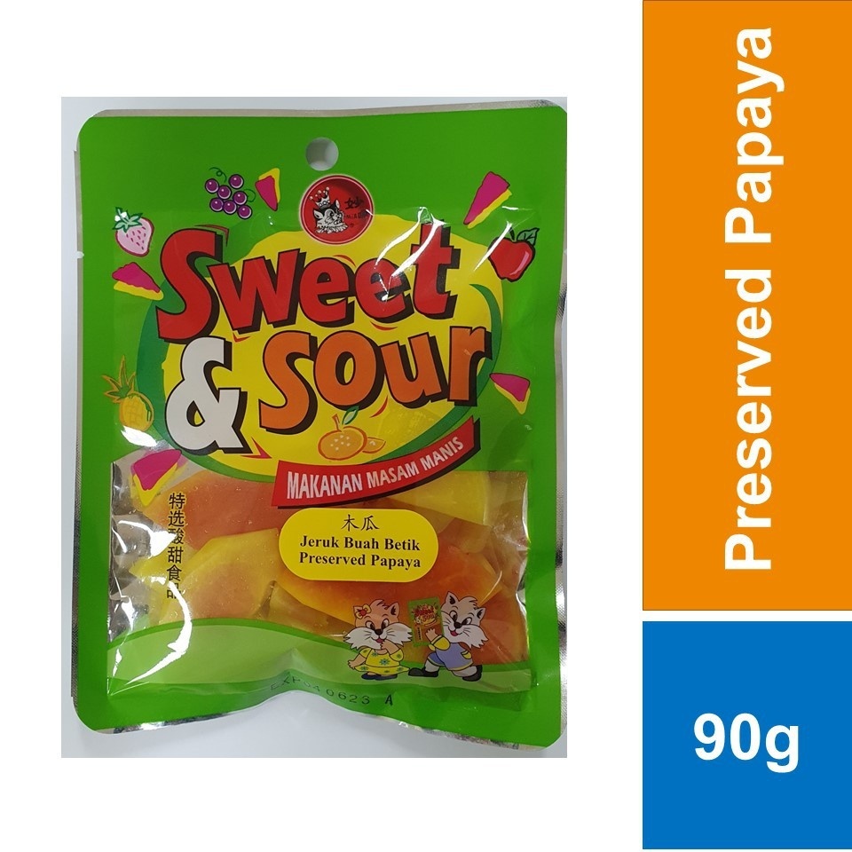 Sweet & Sour Preserved Papaya 90g | Shopee Malaysia