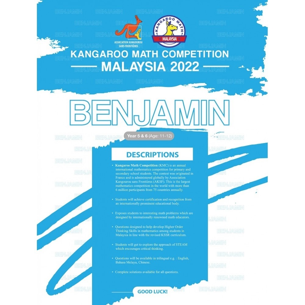 SAP 2024: Kangaroo Mathematics Competition Malaysia 2022: Benjamin ...