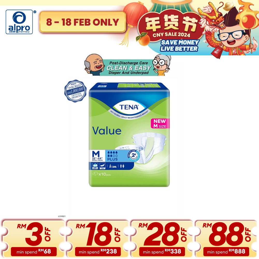 Tena Value Adult Diaper - M, L, XL (2X Absorbency) | Shopee Malaysia