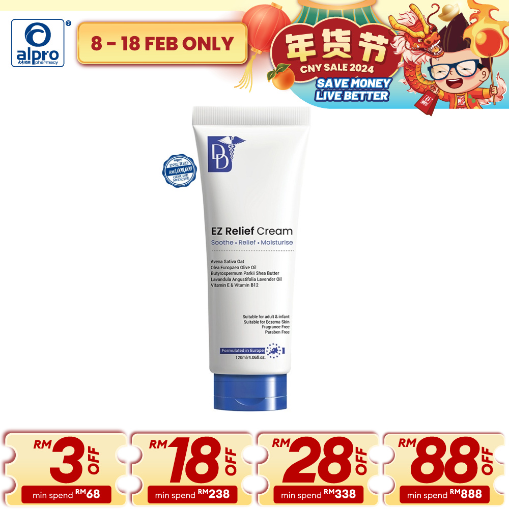 Alpro Pharmacy Exclusive - DD EZ Relief Cream (for Dry, Itchy Skin ...