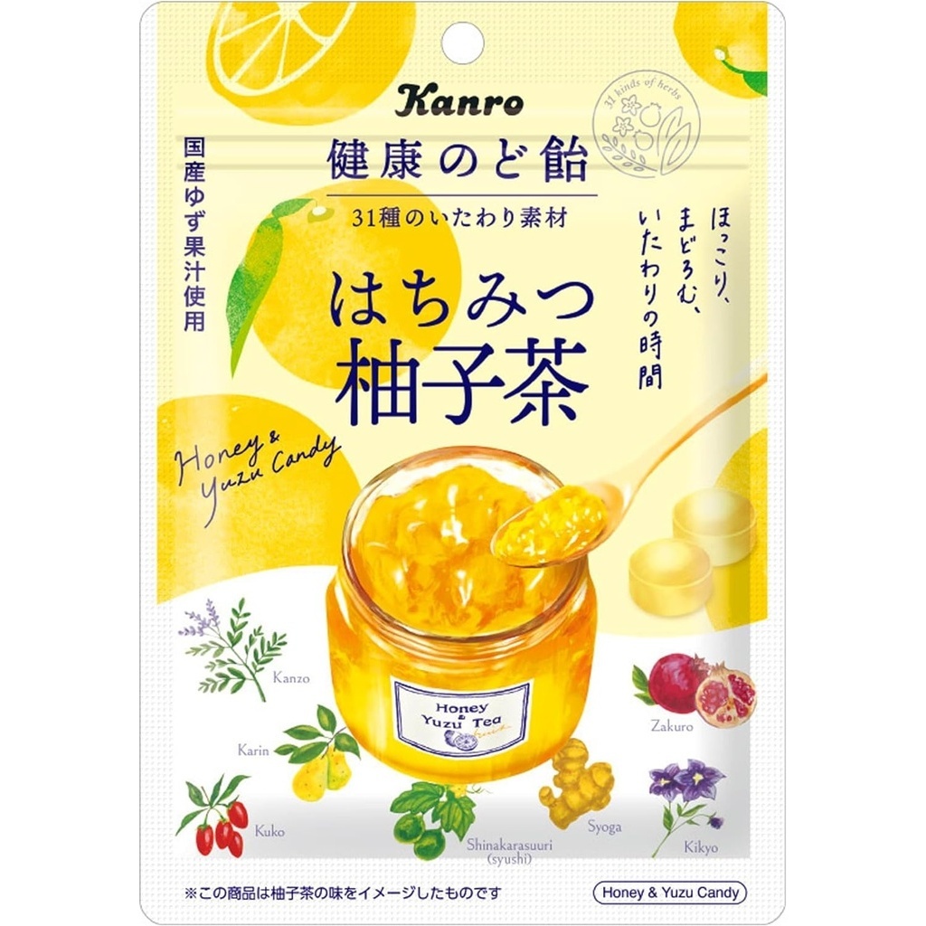 Monter Wall Canro Healthy Throat Candy Honey Honey Yukin Tea 80g x 6 ...