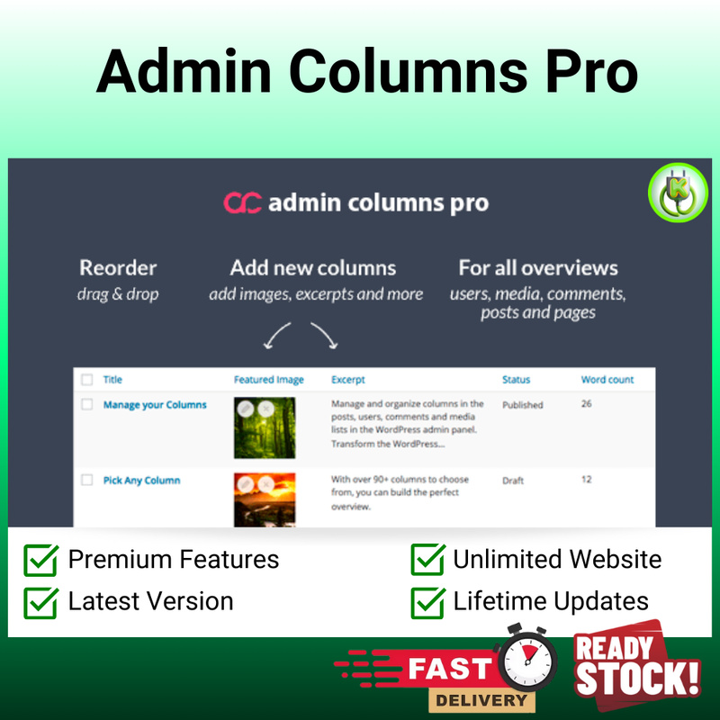 [Lifetime] Admin Columns Pro WordPress Plugin (Latest Version ...