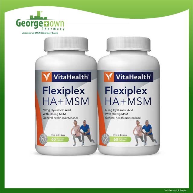 Vita Flexiplex Hyaluronic Acid 60mg + MSM 500mg (60's x 2) | Shopee ...