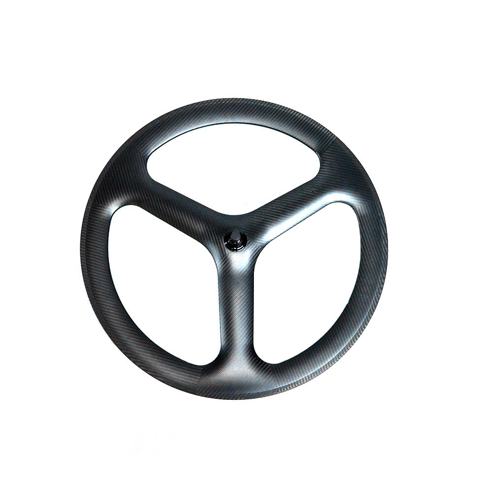 700c Carbon 3 Spoke Wheel Clincher Tubeless Road Bike Front Wheel Rim ...