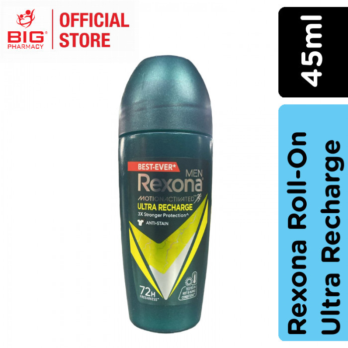 Rexona Men Deodorant Roll-On Ultra Recharge 72H 45Ml | Shopee Malaysia