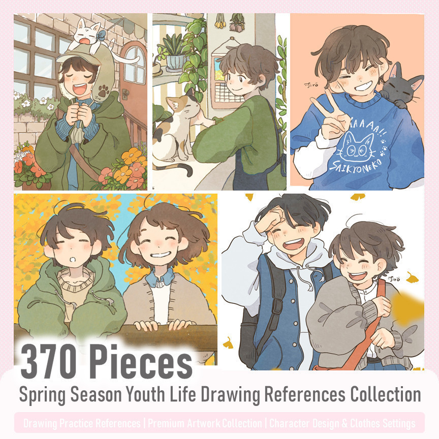 🔥 Drawing References Illustration - Spring Season Youth Life References ...
