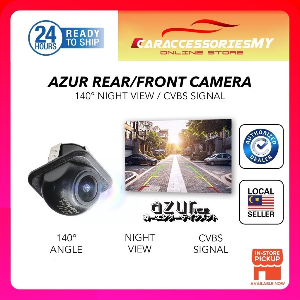 Azur Ice Car Reverse camera Az-90RC 140° wide angle back up rear view ...