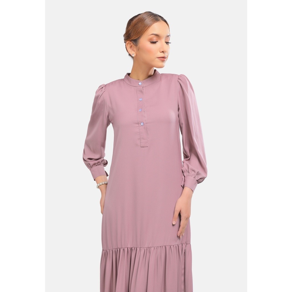 Arissa Baju Raya Puff Sleeve Jubah - Dahlia in Violet Red - ARS-18020 ...